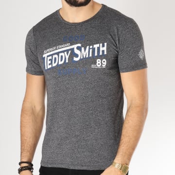 Teddy Smith - Tee Shirt Tid Gris Anthracite Chiné ...