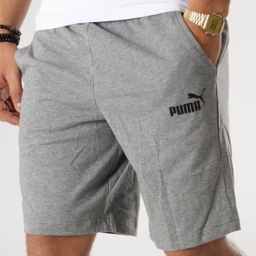 Puma - Short Jogging Essential 851994 Gris Chiné - LaBoutiqueOfficielle.com