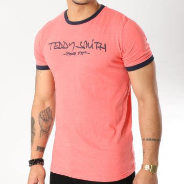Teddy Smith - Tee Shirt Ticlass 3 Corail - LaBoutiqueOfficielle.com