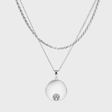 Chained And Able - Collier Logo Medaillon Rope NC18004 Argenté ...