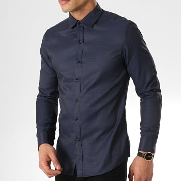 MTX - Chemise Manches Longues CZ306 Bleu Marine - LaBoutiqueOfficielle.com