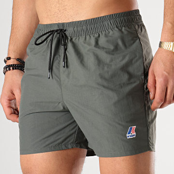 K-Way - Short De Bain Le Vrai Olivier 3.0 Vert Kaki ...