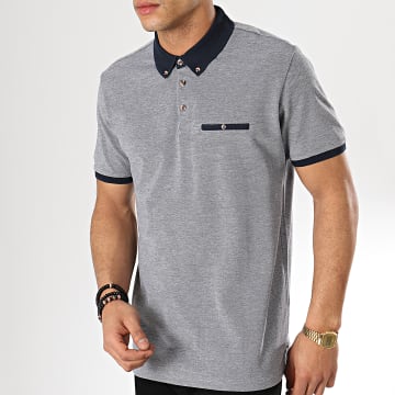 Celio - Polo Manches Courtes Neclass Bleu Marine Chiné ...