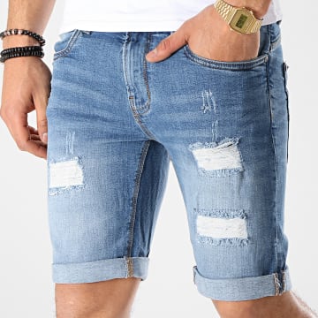 Indicode Jeans - Short Jean Kaden Bleu Denim - LaBoutiqueOfficielle.com