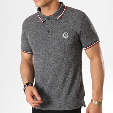 La Maison Blaggio - Polo Manches Courtes Piteli Noir Chiné ...