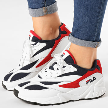 Fila - Baskets Femme V94M Low 1010291 01M White Fila Navy Red - LaBoutiqueOfficielle.com
