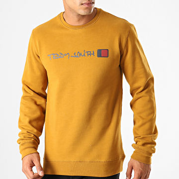 Teddy Smith - Sweat Crewneck Strat Camel - LaBoutiqueOfficielle.com
