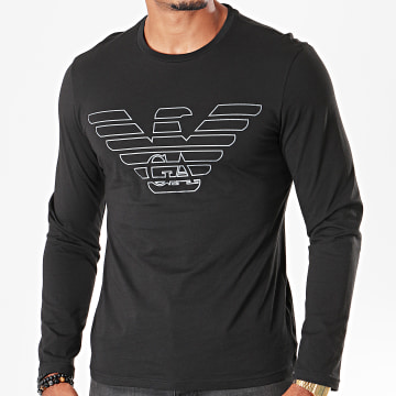 Emporio Armani - Tee Shirt Manches Longues 111287-9A578 Noir ...