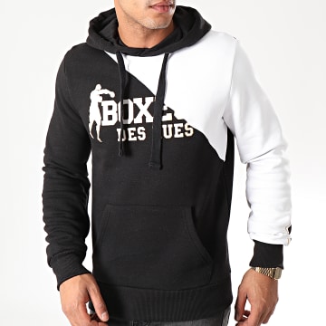Boxeur Des Rues - Sweat Capuche 40013L Noir Blanc Doré ...