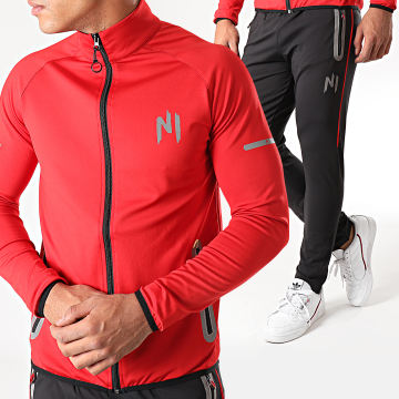 NI by Ninho - Ensemble De Survetement Ninho Fefe 003 Rouge Noir ...