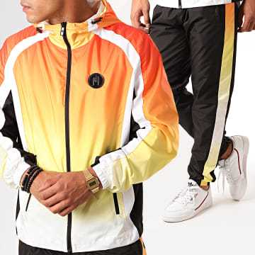 NI by Ninho - Ensemble De Survetement 9093 Dégradé Orange Noir ...