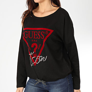 Guess - Pull Femme Strass O01Q04-VI00E Noir - LaBoutiqueOfficielle.com