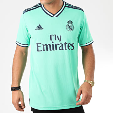 Adidas Sportswear - Maillot De Foot A Bandes Real 3 EH5128 Vert Clair ...