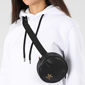 Adidas Originals - Sacoche Banane Femme Round FL9628 Noir Doré - Ryses
