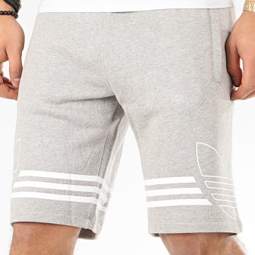 Adidas Originals - Short Jogging Outline Trefoil ED4697 Gris Chiné ...
