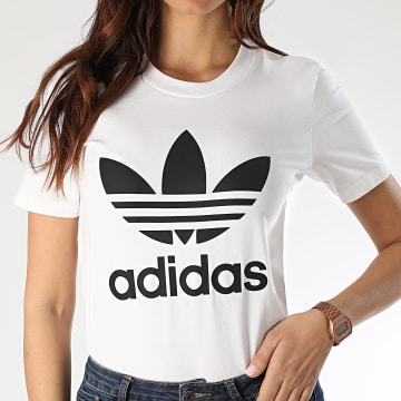 Adidas Originals - Tee Shirt Femme Trefoil FM3306 Blanc ...