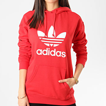 Adidas Originals - Sweat Capuche Femme FM3298 Rouge ...