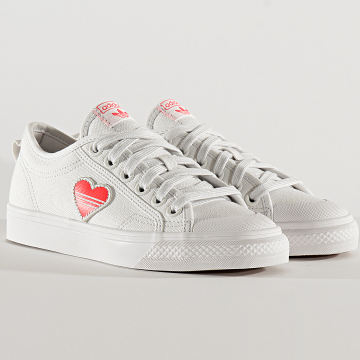 Adidas Originals - Baskets Femme Nizza Trefoil EF5074 Cryo White Shock ...