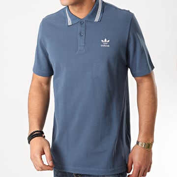 Adidas Originals - Polo Manches Courtes Pique FM9953 Bleu Marine ...