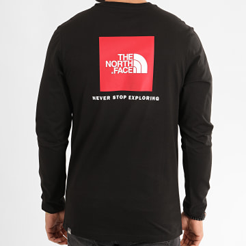 The North Face - Tee Shirt Manches Longues Red Box 93LJ Noir ...