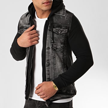Armita - Veste Jean A Capuche 3020 Noir - Ryses