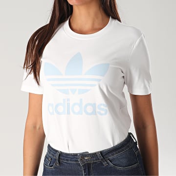 Adidas Originals - Tee Shirt Femme Trefoil FM3293 Blanc ...