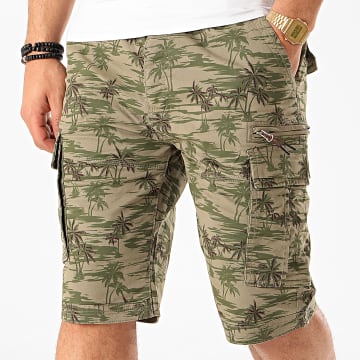 MZ72 - Short Cargo Fertil Vert Kaki Floral - Ryses