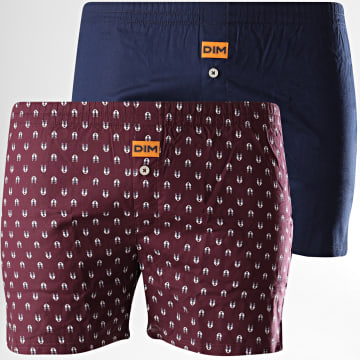 Dim - Lot De 2 Caleçons D031L Bleu Marine Bordeaux ...