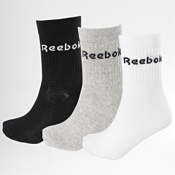 Reebok - Lot De 3 Paires De Chaussettes GC8669 Noir Blanc Gris ...