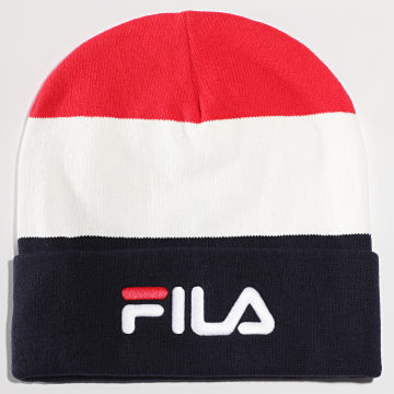Fila - Bonnet 686115 Tricolore Bleu Marine Blanc Rouge ...