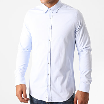 Benson And Cherry - Chemise Manches Longues Lucky Bleu Ciel ...