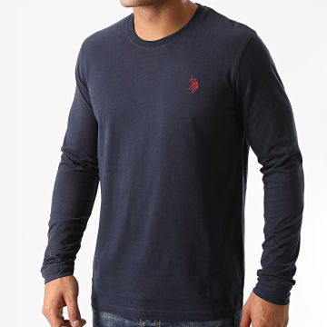 US Polo ASSN - Tee Shirt Manches Longues Sunwear USPA Bleu Marine ...