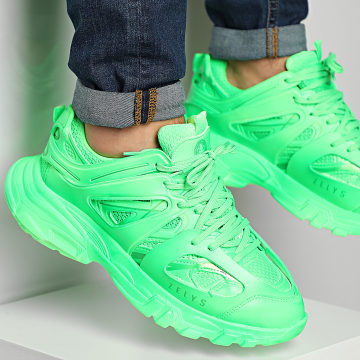 Zelys Paris - Baskets Uranium Vert Fluo - LaBoutiqueOfficielle.com