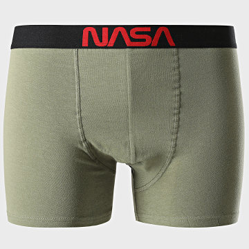 NASA - Boxer Basic Worm Vert Kaki Noir - LaBoutiqueOfficielle.com