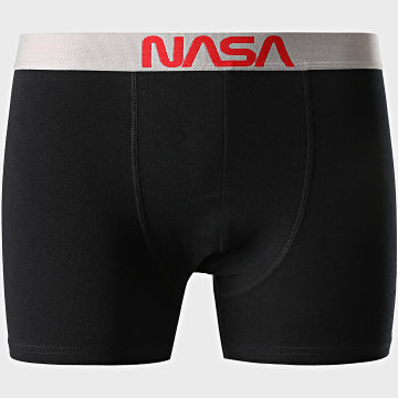 NASA - Boxer Basic Worm Noir Gris - LaBoutiqueOfficielle.com
