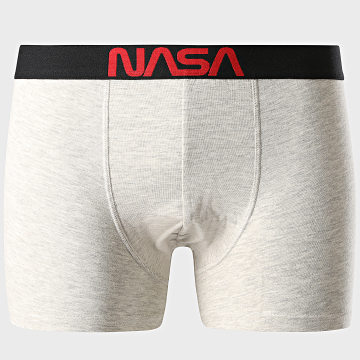 NASA - Boxer Basic Worm Gris Chiné Noir - LaBoutiqueOfficielle.com