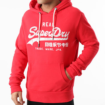 Superdry - Sweat Capuche VL Rising Sun M2010623A Rouge ...