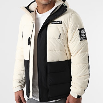 Timberland - Doudoune Capuche A2AEB Beige Noir - Ryses