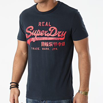 Superdry - Tee Shirt VL Rising Sun M1010545A Bleu Marine ...