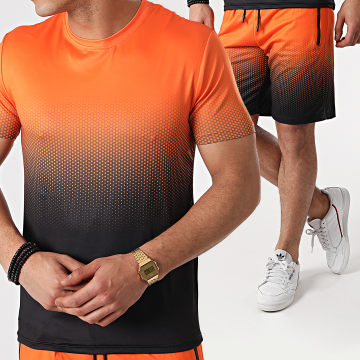 Zayne Paris - Ensemble De Survêtement E208 Orange Noir ...