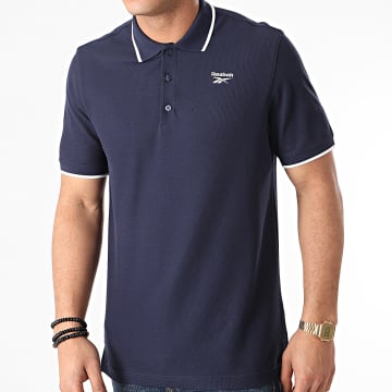 Reebok - Polo Manches Courtes RI FU3095 Bleu Marine ...