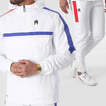 NI by Ninho - Ensemble De Survêtement Tricolore A Bandes Doha Blanc ...