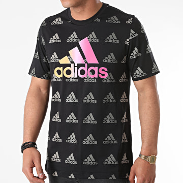 Adidas Sportswear - Tee Shirt Favs GK9588 Noir - LaBoutiqueOfficielle.com