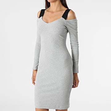Guess - Robe Femme Manches Longues W1YK0A-K8RT2 Gris Chiné ...