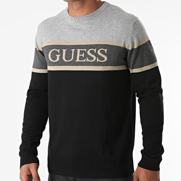Guess - Pull M1YR57-Z2SA0 Noir Gris Chiné - LaBoutiqueOfficielle.com