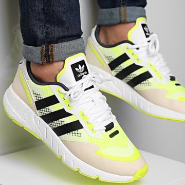 Adidas Originals - Baskets ZX 1K Boost H05328 Cloud White Carbon Wonder ...
