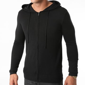 KZR - Pull Capuche Zippé LD-69010 Noir - LaBoutiqueOfficielle.com