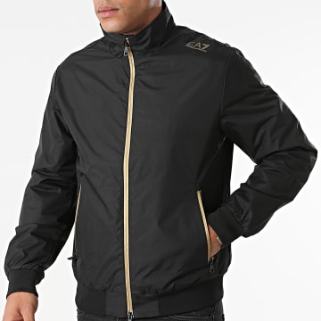 EA7 Emporio Armani - Veste Zippée 6KPB07-PN27Z Noir Doré - LaBoutiqueOfficielle.com