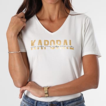 Kaporal - Tee Shirt Femme Dolfi Ecru - LaBoutiqueOfficielle.com