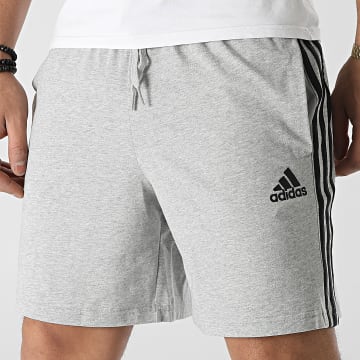 Adidas Sportswear - Short Jogging A Bandes 3 Stripes GK9990 Gris Chiné ...
